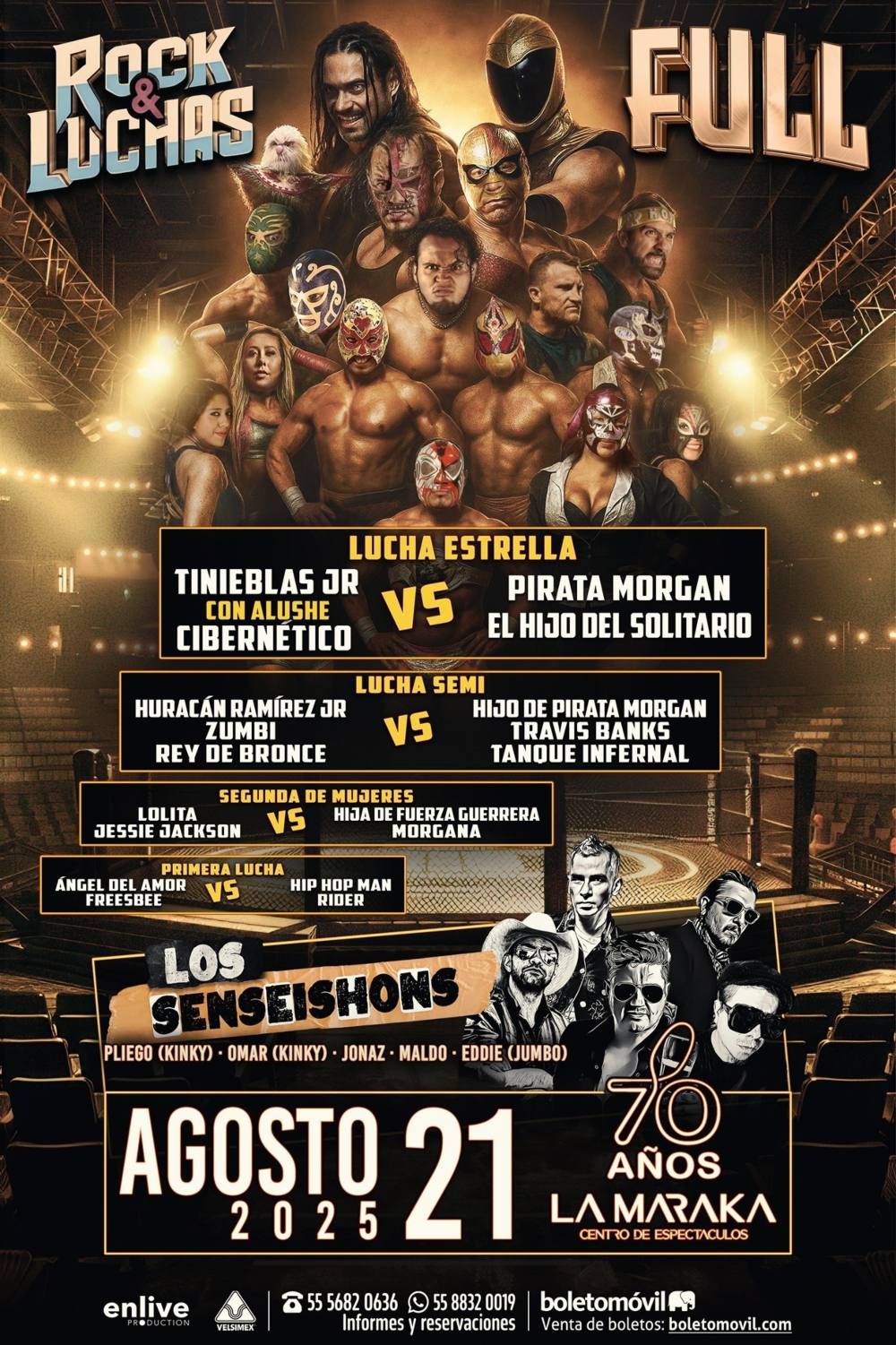 Lucha Libre y rock en CDMX: Tinieblas Jr., Pirata Morgan y los ...