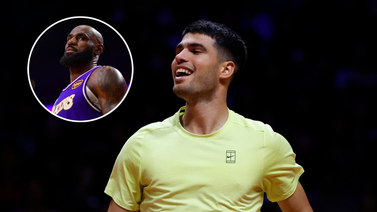 Carlos Alcaraz se prepara para el Australian Open con jersey de LeBron ...