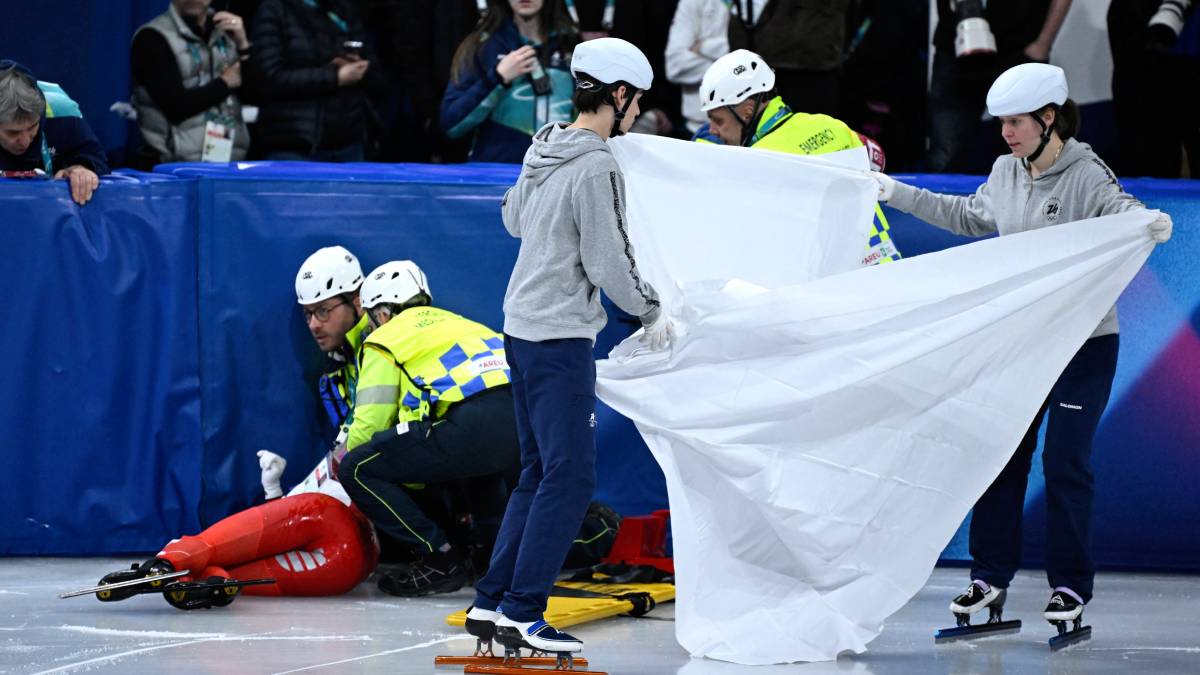 Kamila Sellier sufre fuerte cortada facial en el patinaje de velocidad ...