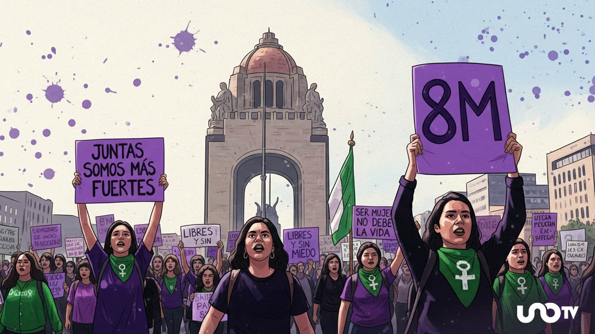 Marcha 8M en vivo: queman cartulinas y hasta piñatas; últimas noticias ...